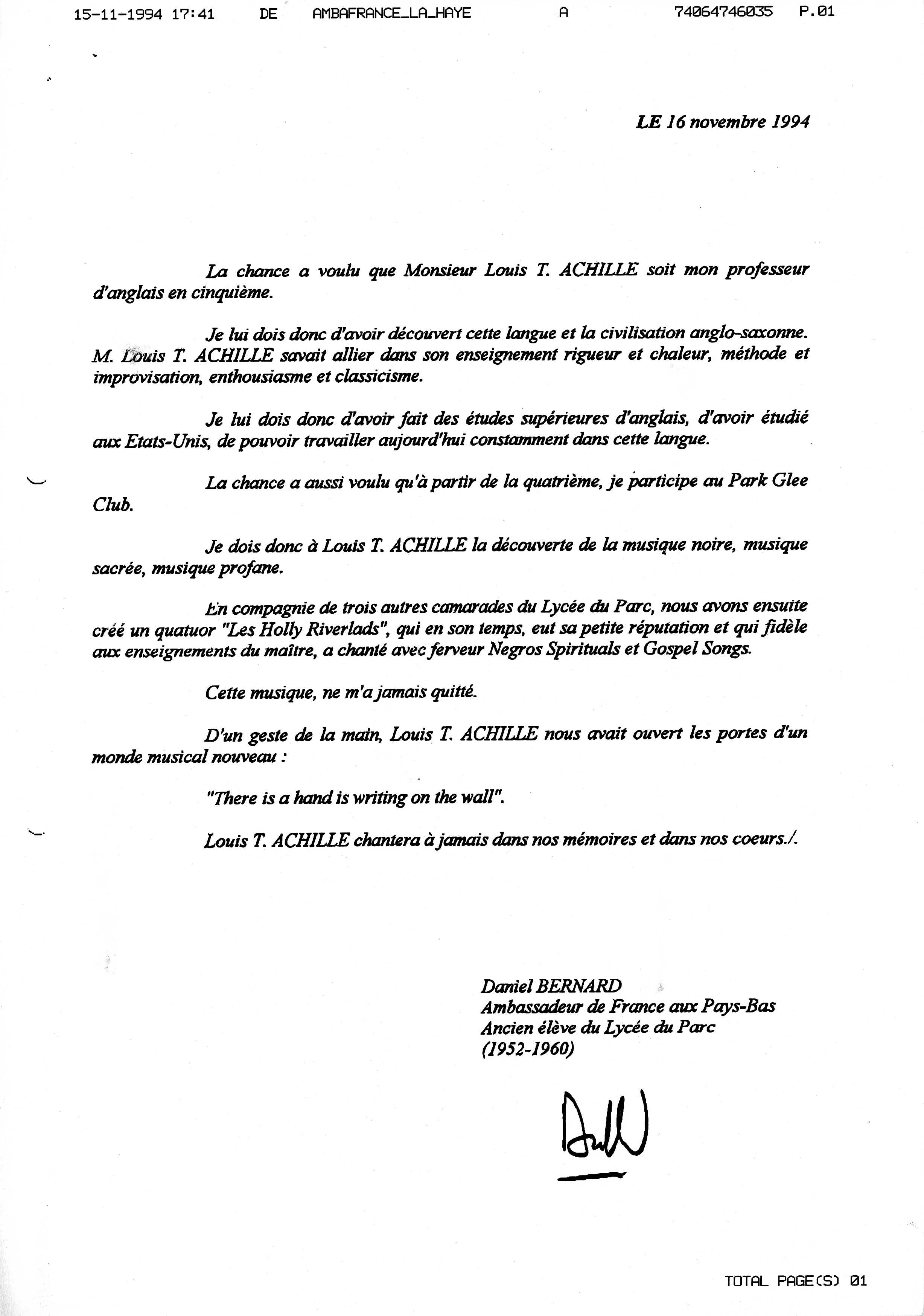 La chance a voulu que je participe... au Park Glee Club - par Daniel ...